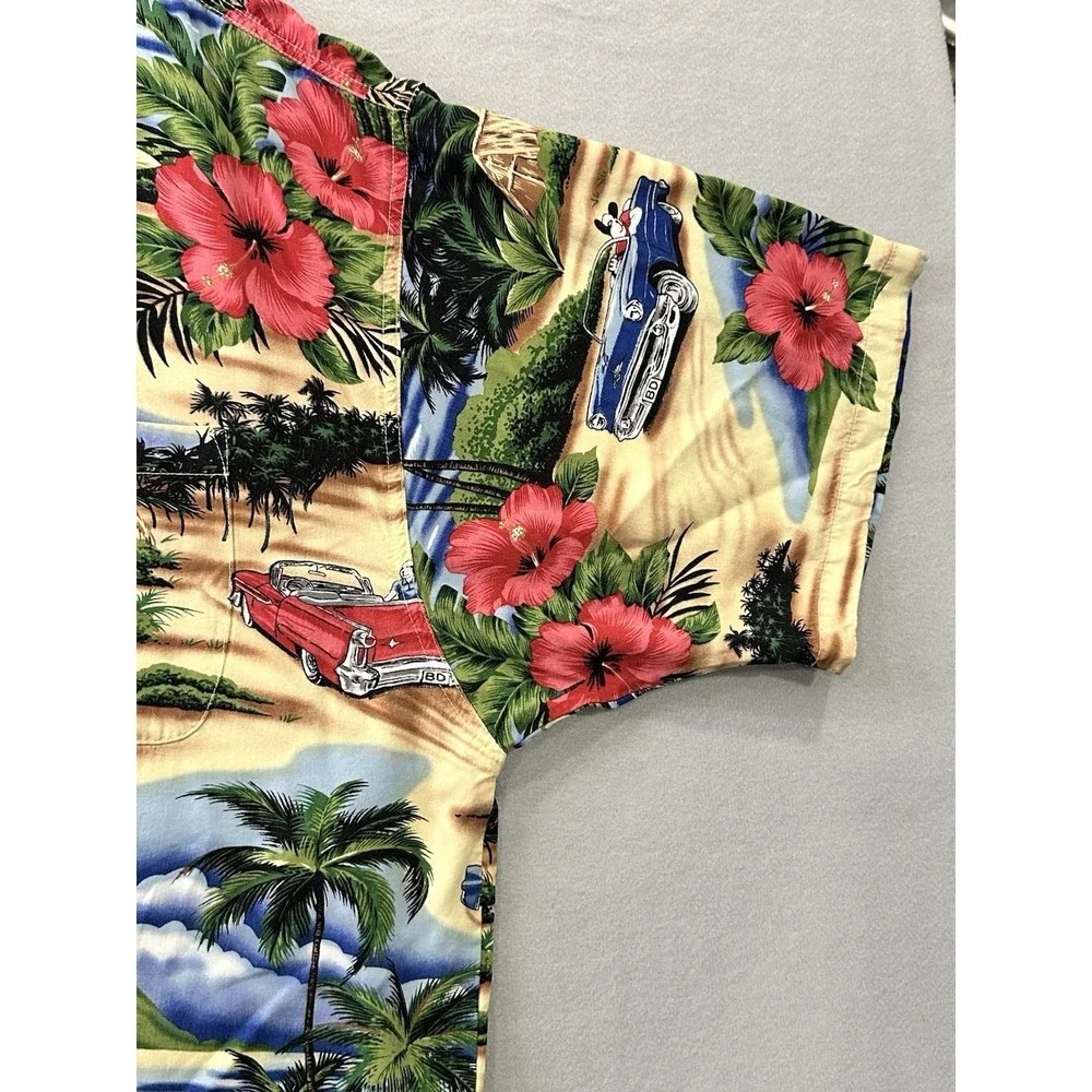 Big Dogs | Shirts | Vintage Big Dogs Hawaiian Shirt Men 3xl Car Cruise ...